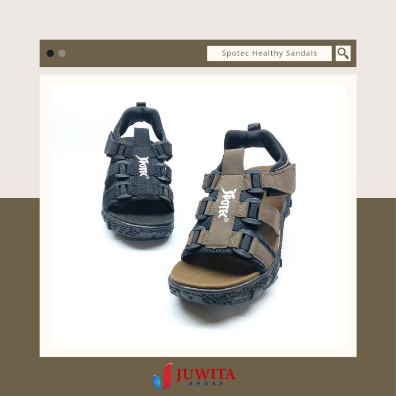 Jual Sandal gunung Tali pria cowok merk Spotec Healthy sandals original ...