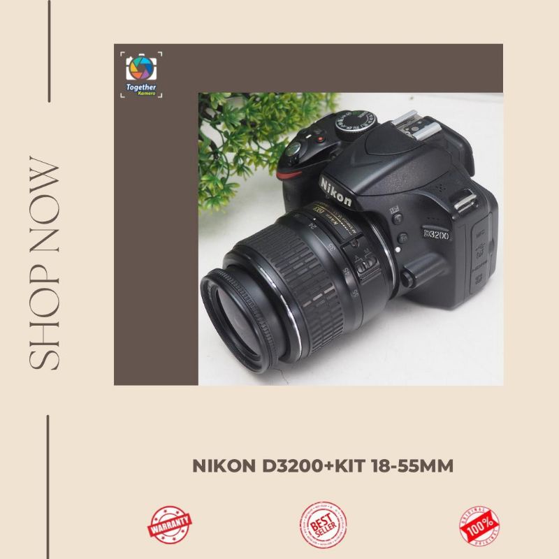 Jual Nikon D3200 Lensa Kit 18-55mm Bukan D3100 D3300 D3400 D5100 D5000 D5200 D5300 D5500 D80 D90 ...