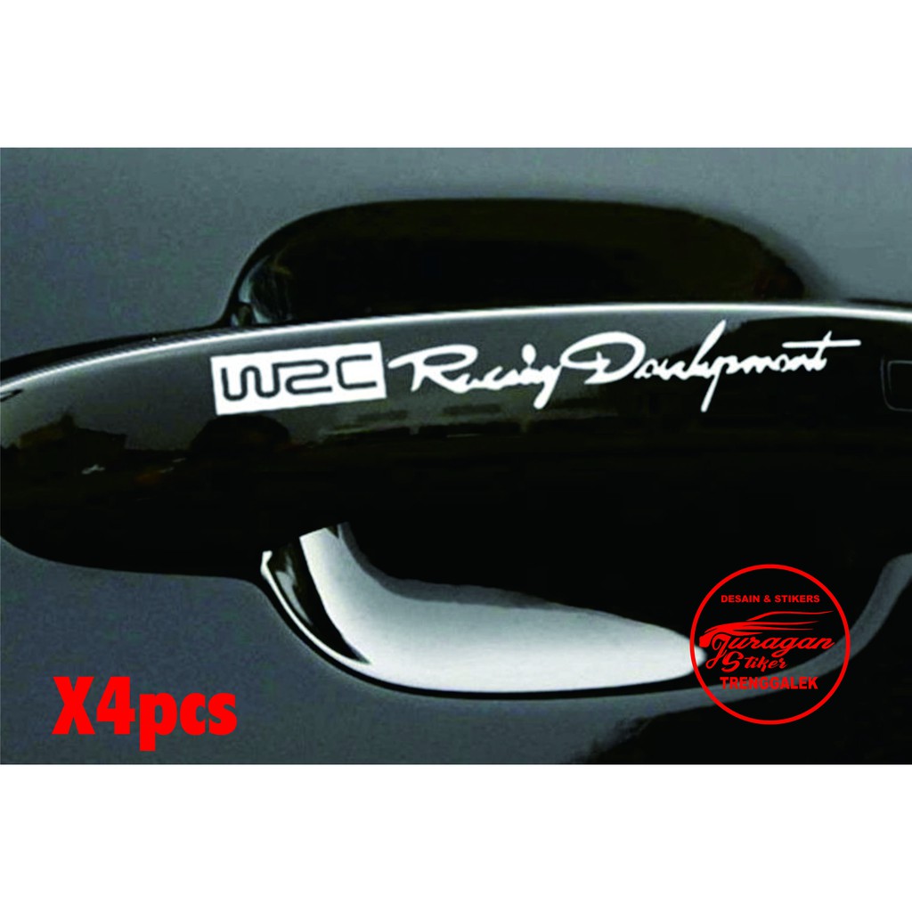 Jual 4PCS stiker WRC racing development cutting sticker handel pintu ...
