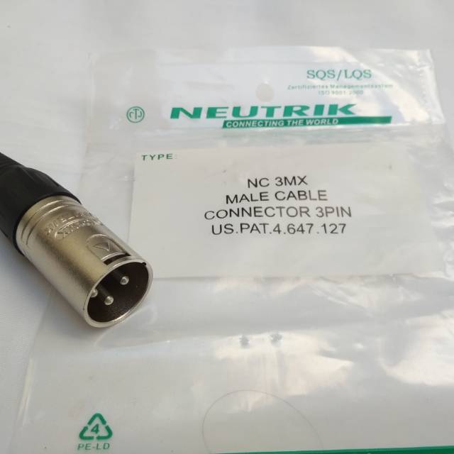 Jual Jack Canon 3 Pin - Neutrik - Jack Canon Neutrik Male | Shopee ...