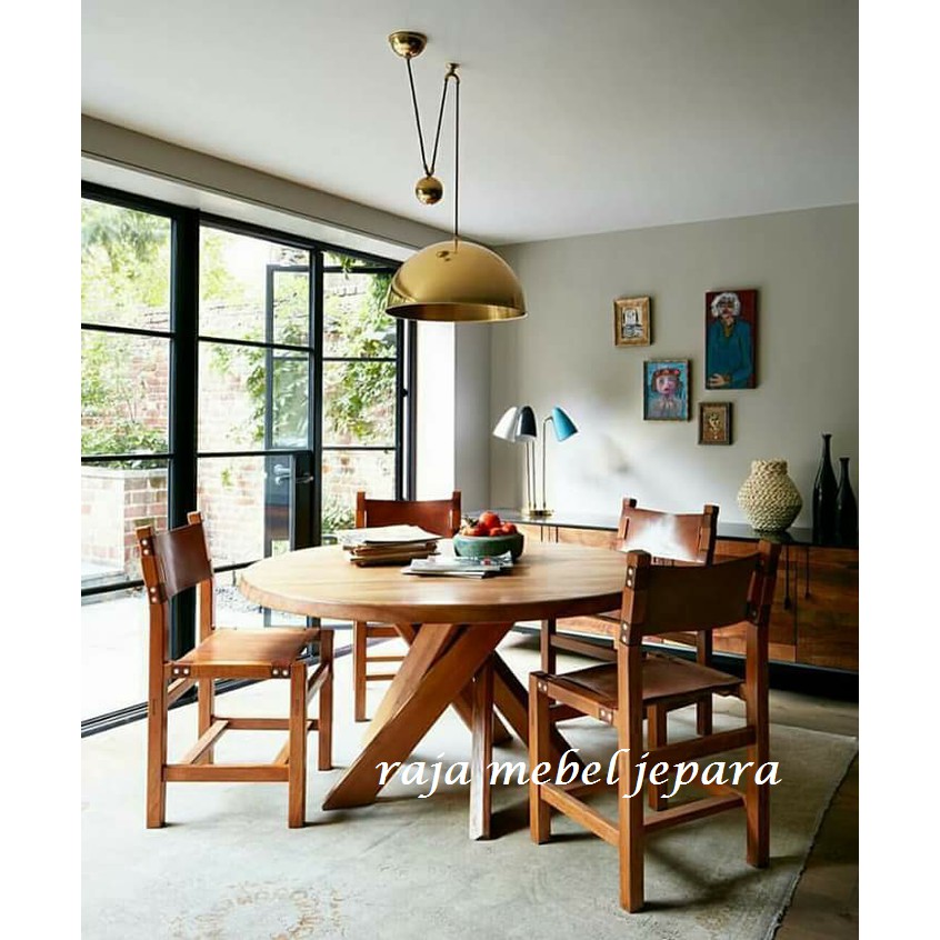 Jual meja makan antik kayu jati, mebel jepara | Shopee Indonesia