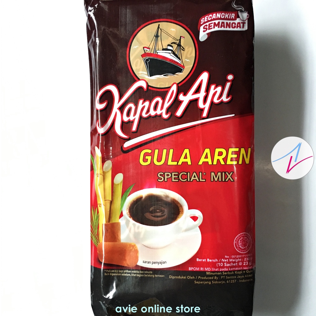 Jual KOPI KAPAL API SPECIAL MIX GULA AREN 1 PACK (10 X 23 GR) | Shopee ...