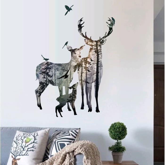 Jual Stiker Dinding / Stiker Kaca / Wall Sticker (Keluarga Rusa dan ...