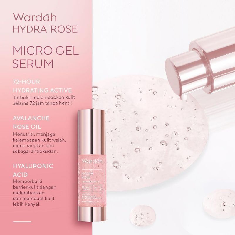 Jual Wardah Hydra Rose Micro Gel Serum 30ml | Shopee Indonesia