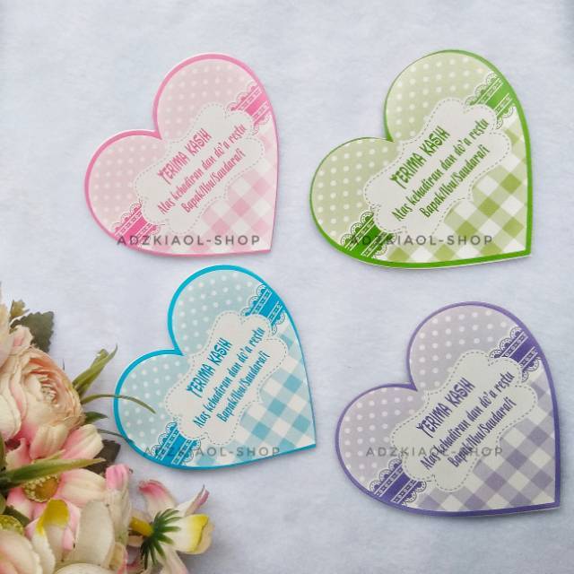 Jual Kartu Ucapan Terima Kasih untuk Souvenir / Thanks Card Sovenir ...