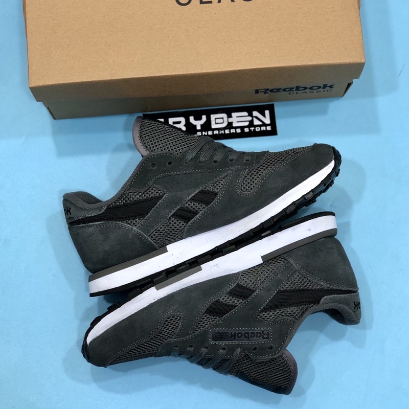Jual Reebok Classic Leather Utility Grey | Shopee Indonesia