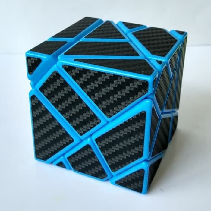 Jual Magic Cube Ninja Ghost Cube 3x3x3 Blue Black Carbon Sticker 3x3 ...
