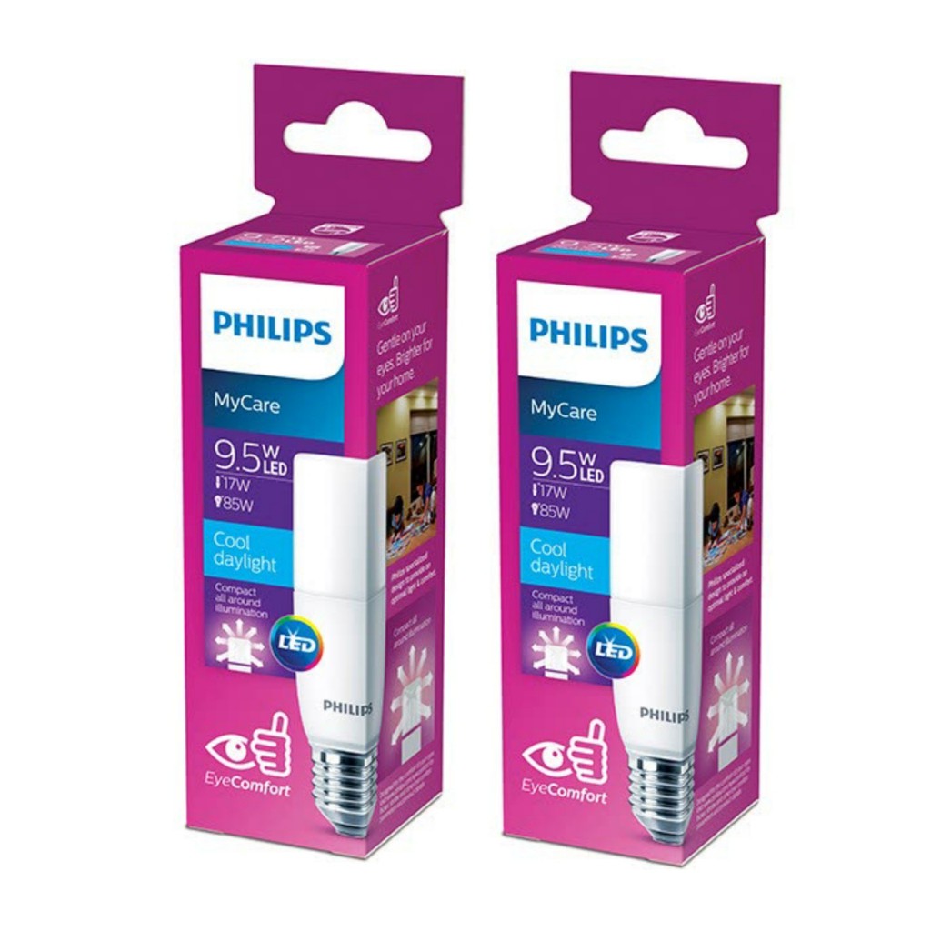 Jual Philips LED Stick 9.5W E27 6500K Putih (2pcs) | Shopee Indonesia