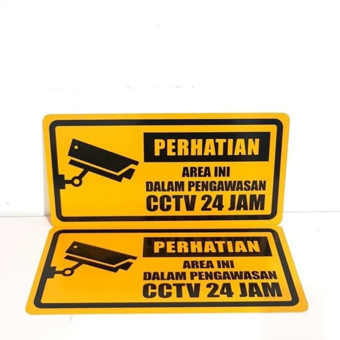 Jual Stiker Label Sign K3 CCTV anti MALING/PENCURI 30x15cm | Shopee ...