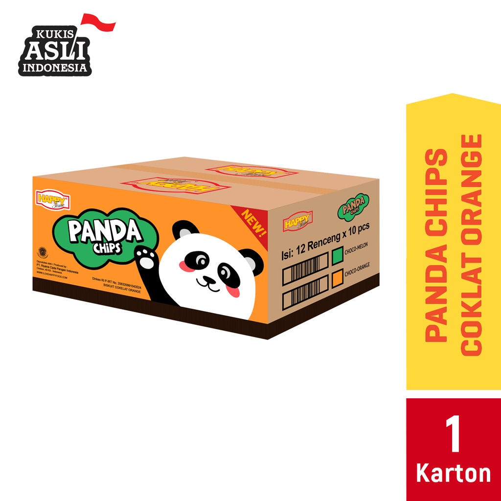 Jual Happy Time Panda Chips Cokelat Orange (1 Karton isi 12 Renceng ...