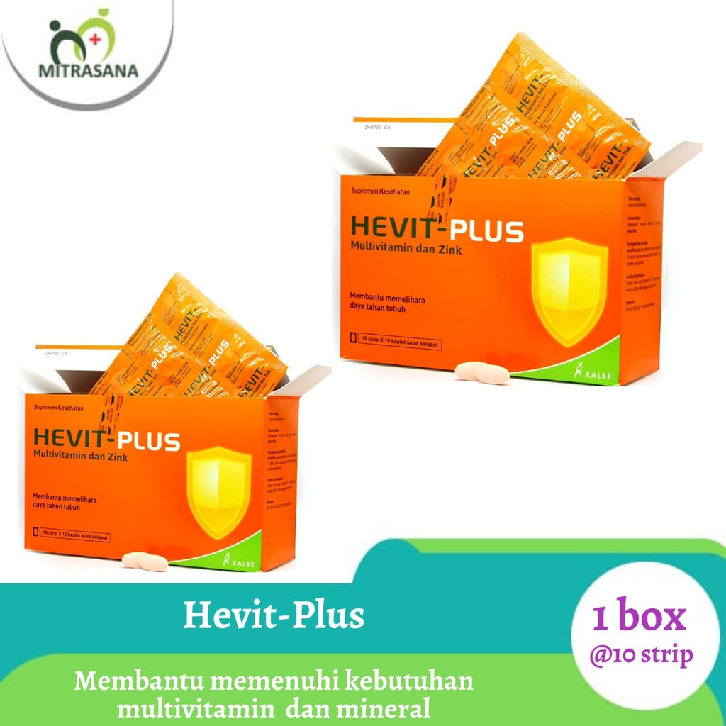 Jual Hevit Plus - Multivitamin C 500 Mg, B1, B6, B12, E dan Zinc ...