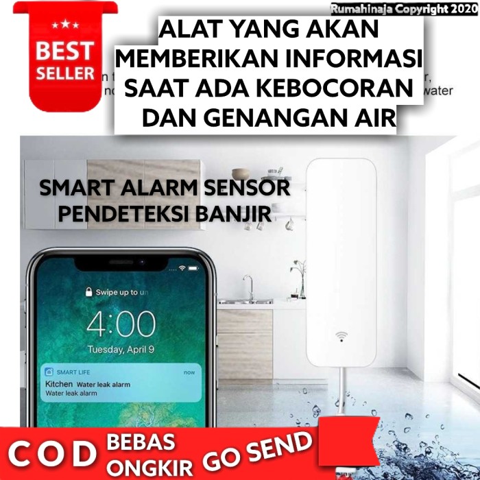 Jual Alat Pendeteksi Banjir Genangan Kebocoran Air Smart Sensor Wifi ...