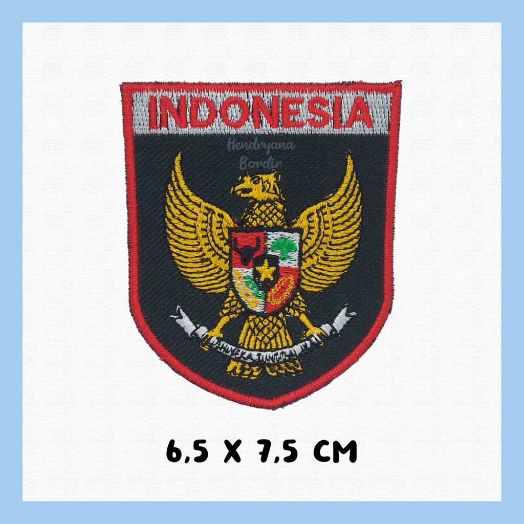 Jual Bordir Logo Garuda Indonesia Bulat Hitam Merah Putih | Shopee ...