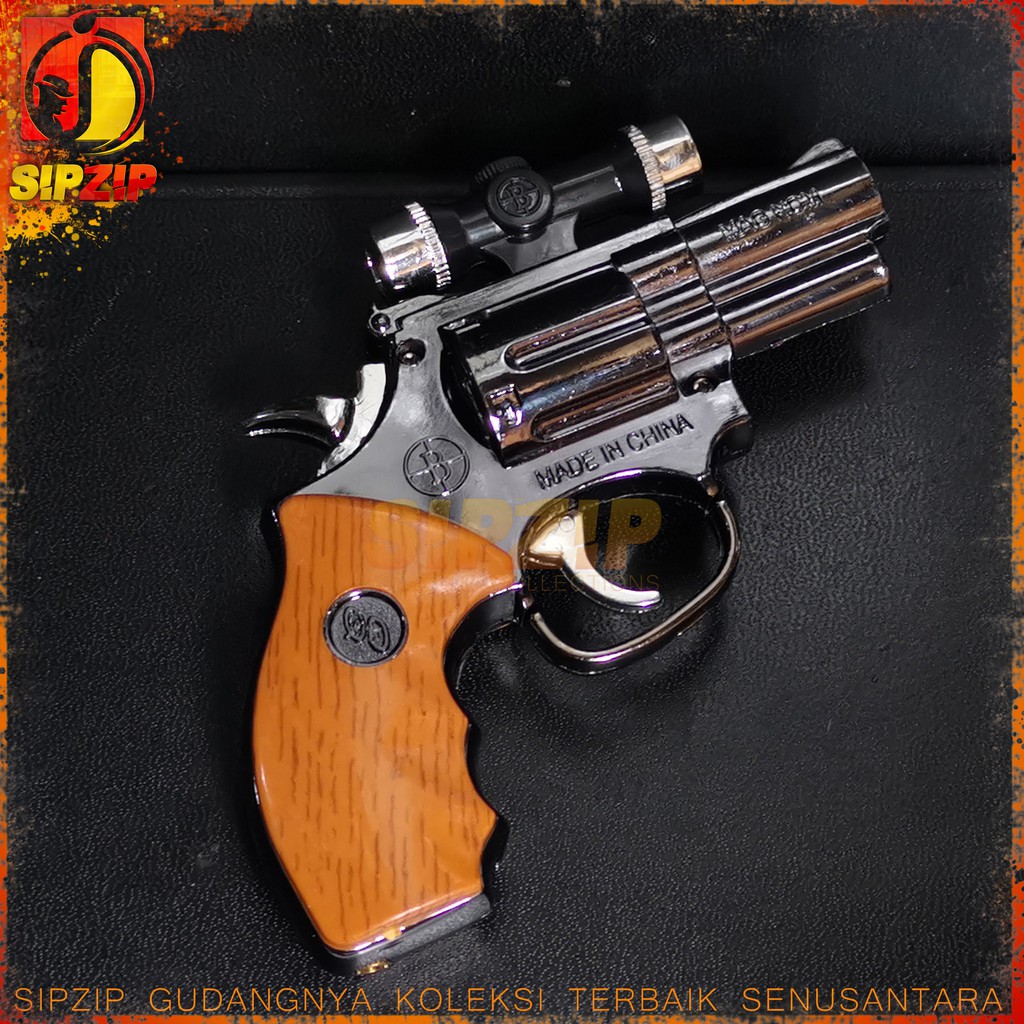 Jual KOREK API GAS PISTOL LIGHTER LASER FULL BLACK MATTE CRHOUM MANCIS ...