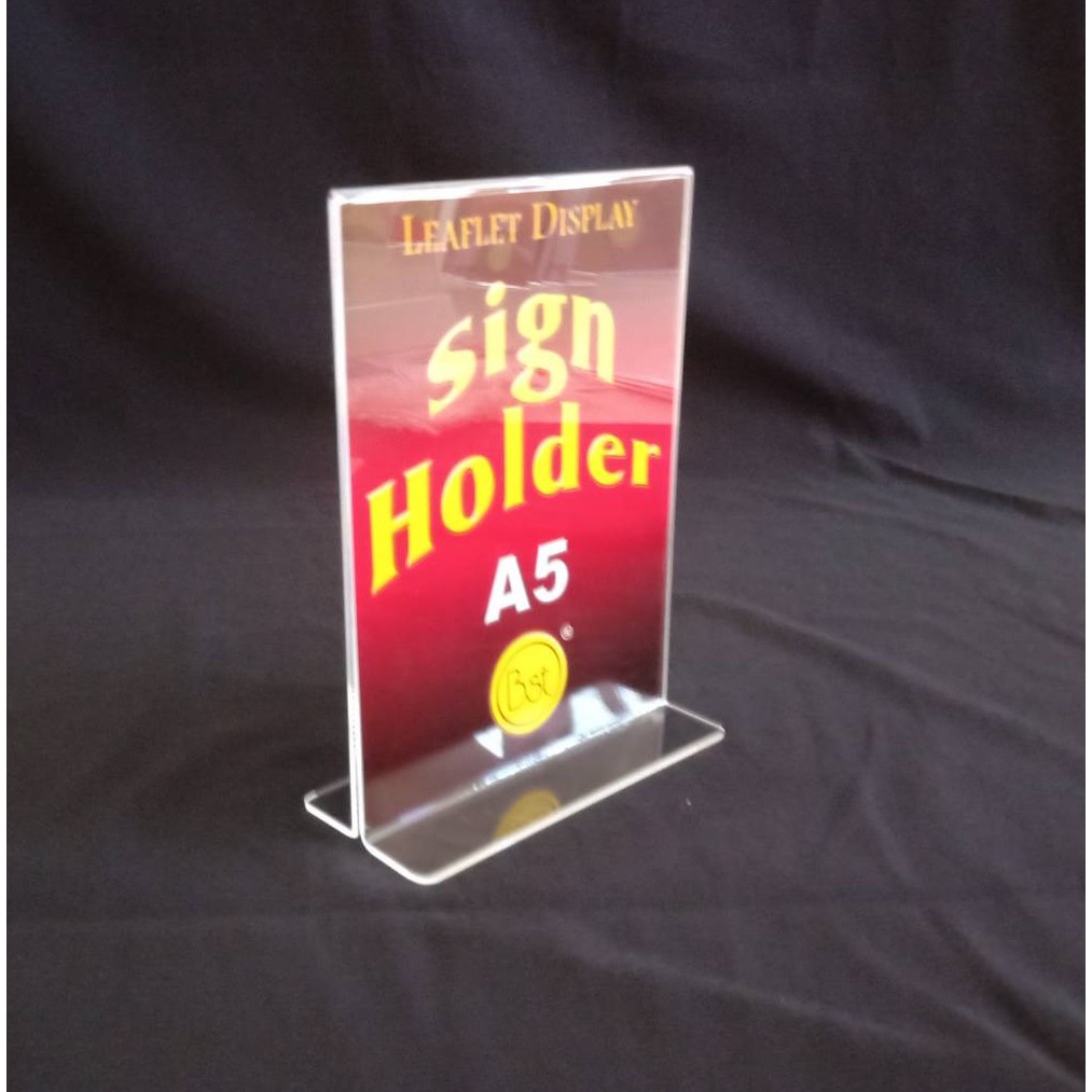 Jual Papan Akrilik Sign Holder/Display Label/Leaflet Display Bentuk T ...