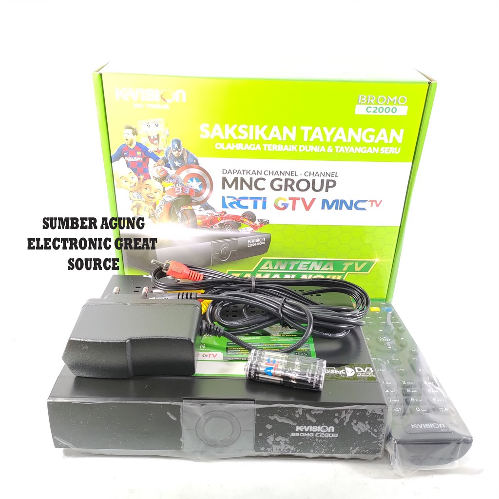 Jual Receiver Parabola Bromo C2000 Kvision Gambar Jernih MNC RCTI ...