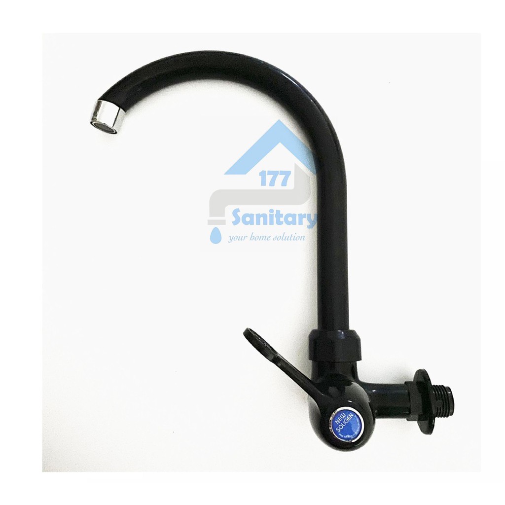 Jual Kran Angsa Plastik PVC HITAM Murah / FTA W1B-Keran Air bak Cuci ...