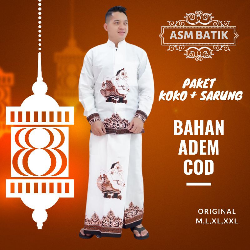 Jual ASM Setelan Sarung Kemeja Batik Koko Semar/ Setelan Baju Batik ... Jual ASM Setelan Sarung Kemeja Batik Koko Semar/ Setelan Baju Batik ...