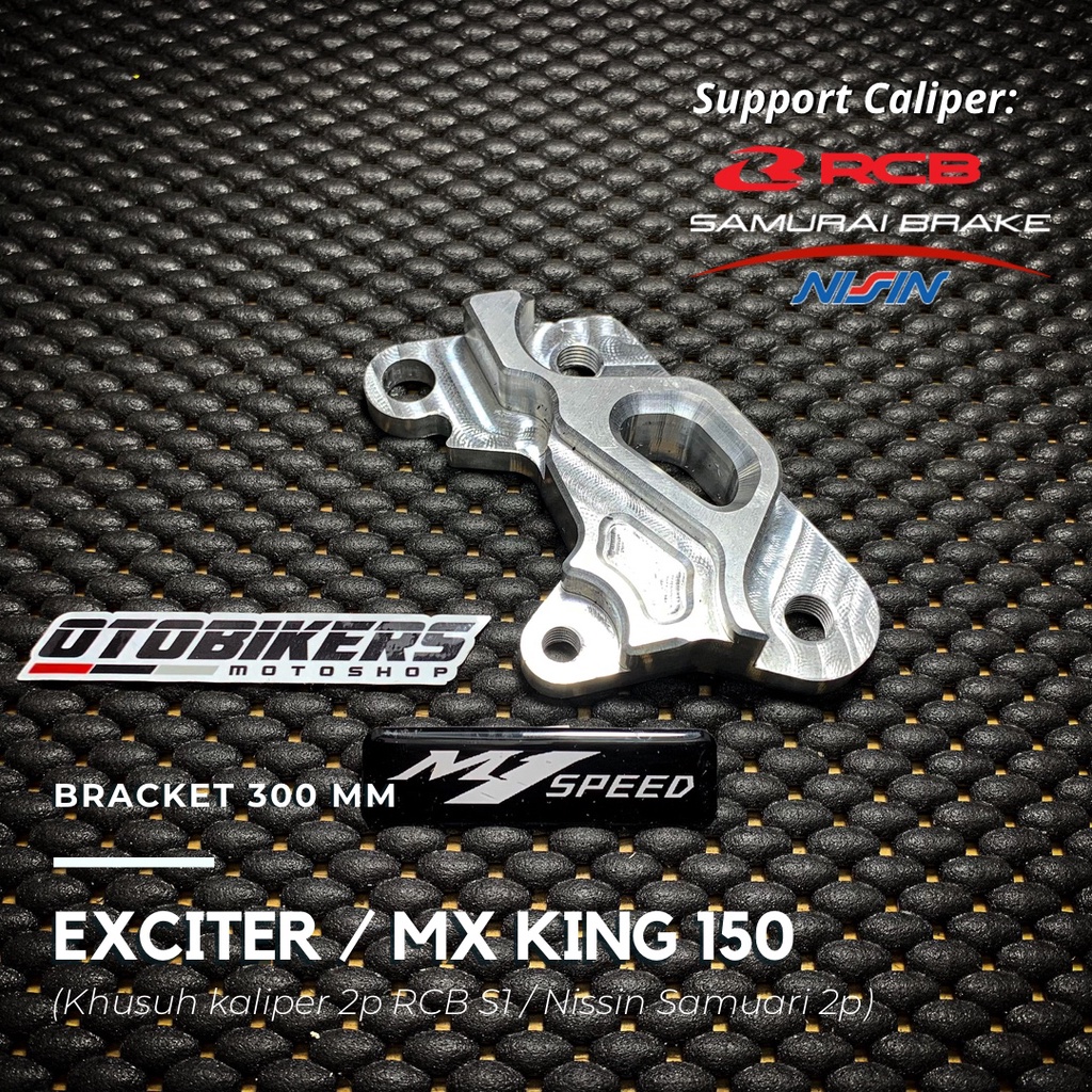 Jual BREKET KALIPER 2P MX KING 150 LC ( Untuk Nissin samurai ) DISC 300 MM PNP 2 PISTON | Shopee ...