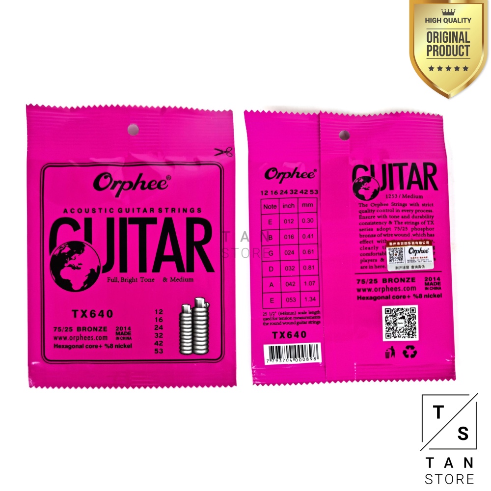 Jual ORIGINAL Senar String Gitar Akustik Orphee TX620 TX630 TX640 ...