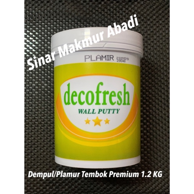 Jual Plamir/Plamur/Wall Putty Decofresh Dempul Tembok Premium 1.2 KG ...