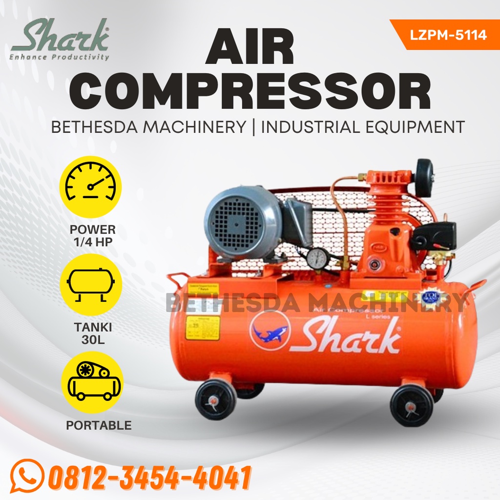 Jual Kompresor udara 1/4HP SHARK + Motor Compressor Auto 1-2 HP ...