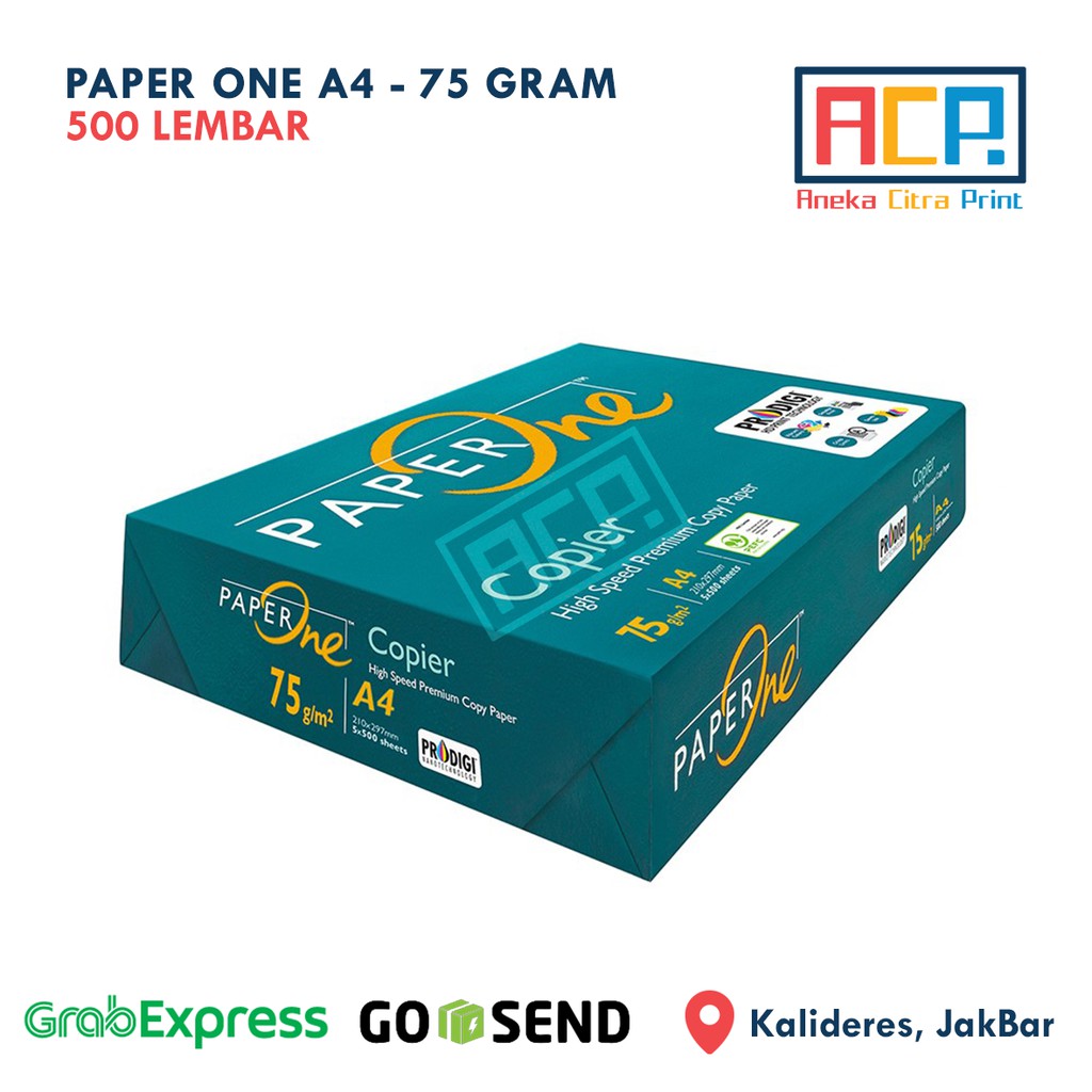 Jual Kertas HVS Paper One A4 75 Gram - 1 Rim - 500 lembar | Shopee Indonesia