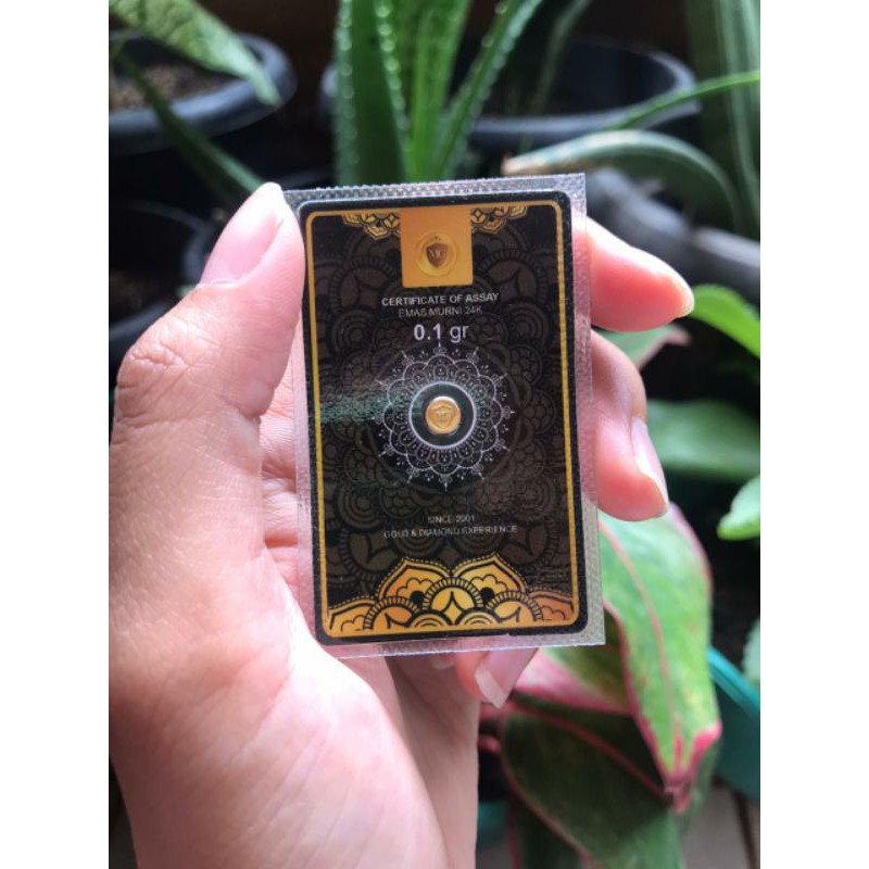 Jual mini gold bersertifikat 0,1g | Shopee Indonesia