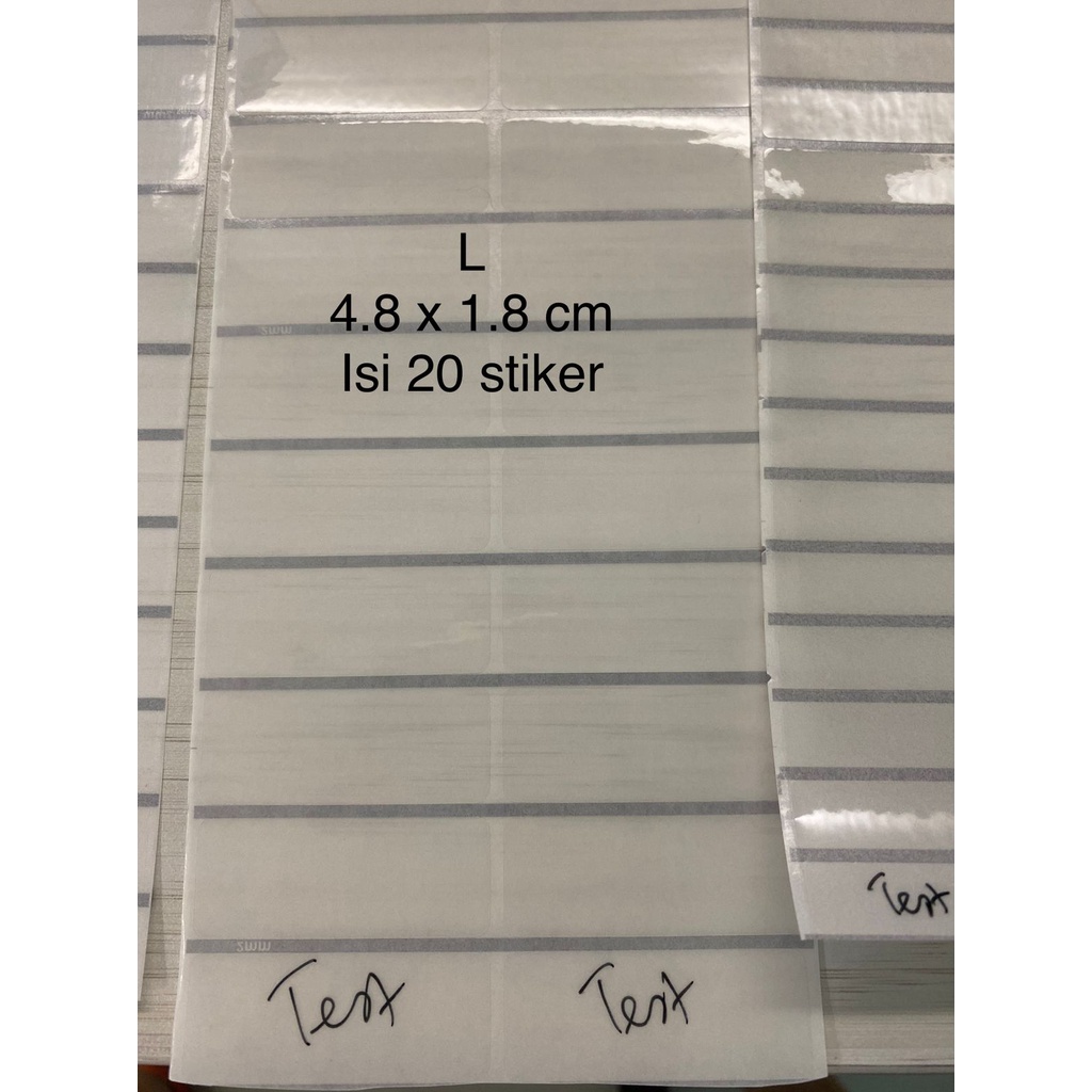 Jual Stiker Label Nama Name Sticker Transparant Transparan Bening ...