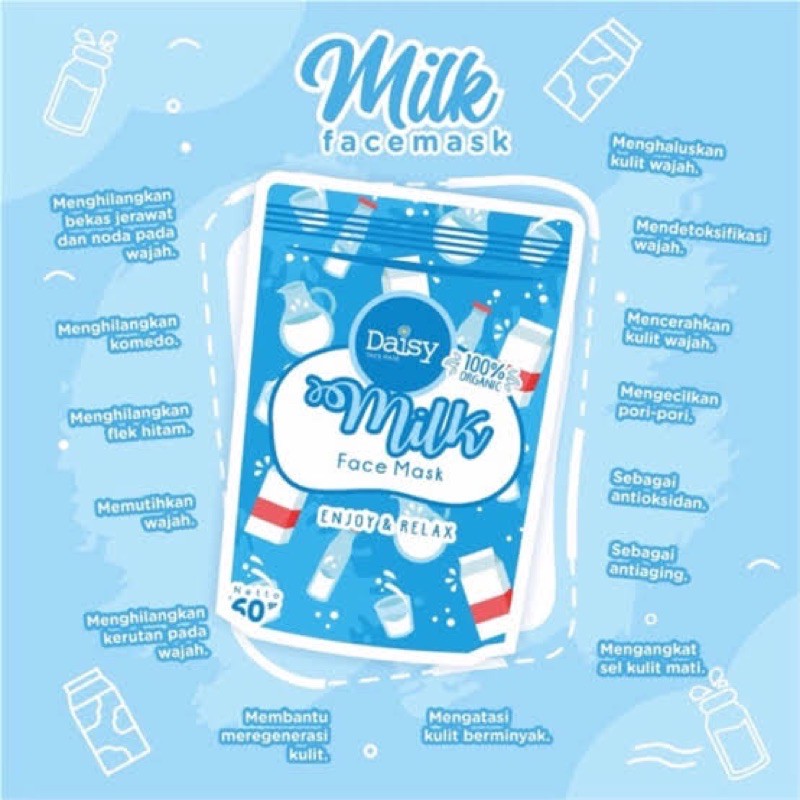 Jual DAISY ORGANIC FULL SIZE 60gr (Milk) | Shopee Indonesia