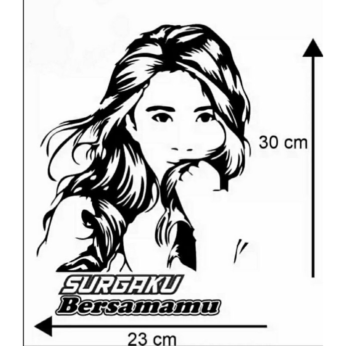 Jual STIKER TRUK STIKER SILUET CEWEK CANTIK STIKER KATA KATA SURGAKU ...
