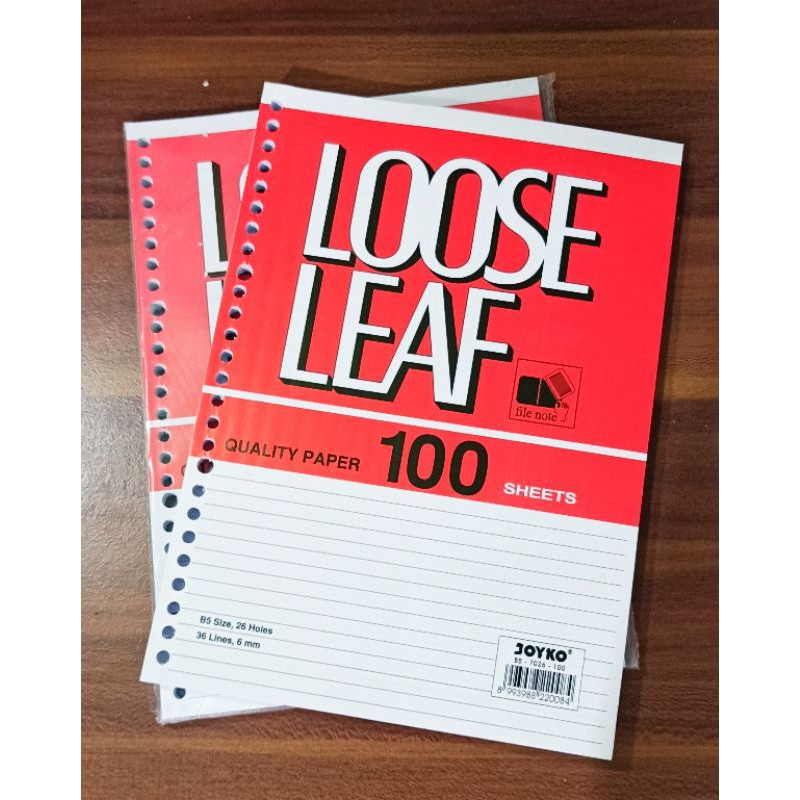 Jual JOYKO LOOSE LEAF KERTAS FILE GARIS B5 ISI 100 LEMBAR | Shopee ...