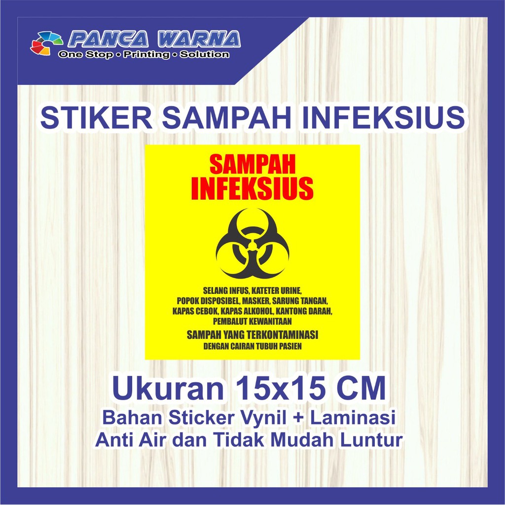 Jual Stiker Sampah Infeksius / Stiker Petunjuk / Sticker Sign Print ...