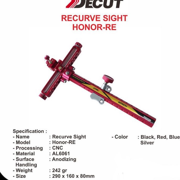 Jual Sight Recurve DECUT HONOR-RE - Recurve Bow Sight - Fisir Recurve ...
