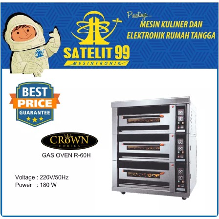 Jual CROWN LUXURIOUS GAS OVEN TYPE R-60H | Shopee Indonesia