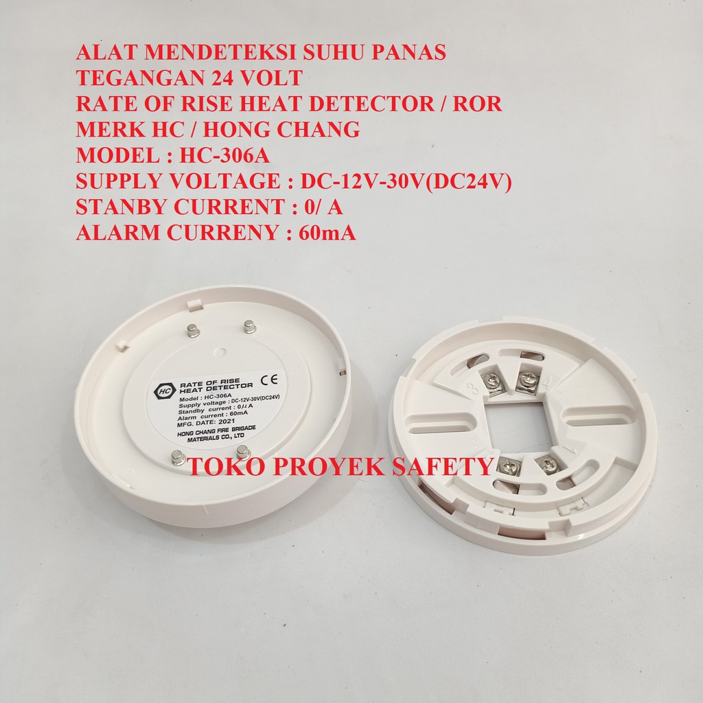 Jual ROR Heat Detector Hong Chang HC 306A / ROR HC 306A / Rate Of Rise ...
