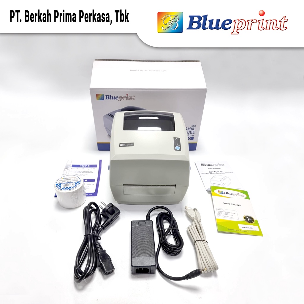 Jual Barcode Printer Thermal Label Resi Pengiriman A6 Blueprint TD110BT ( usb + bluetooth ...