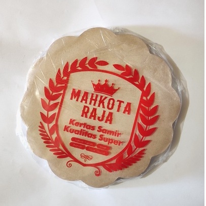 Jual 80lembar Kertas Bungkus Mahkota Raja Bulat - Kertas Samir Coklat ...