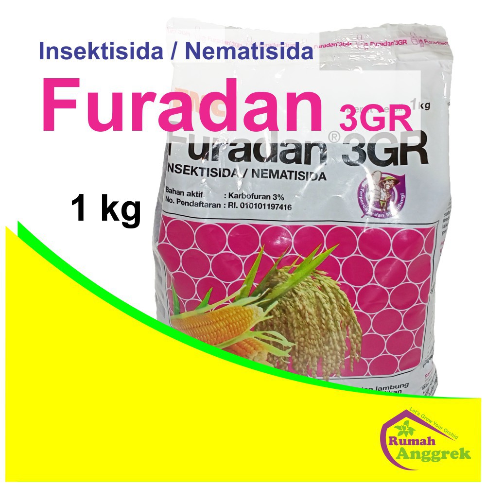 Jual Nematisida Furadan 3 GR 1 Kg Insektisida obat hama tanaman cacing ...