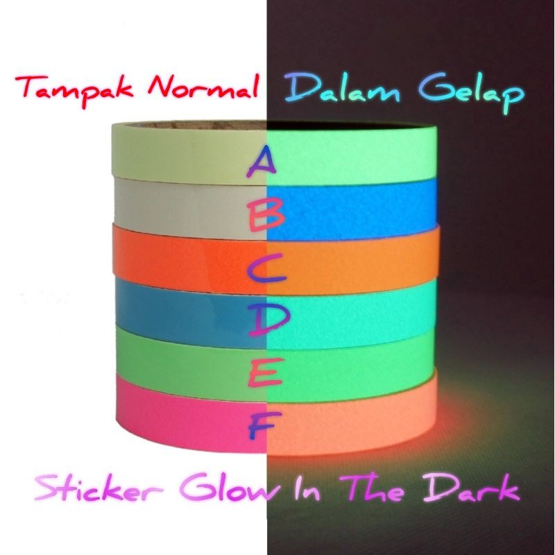 Jual Isolasi menyala dalam gelap Sticker Glow In The Dark Metal Jig ...