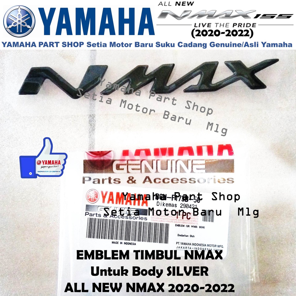 Jual Emblem Stiker Logo Timbul Motor Body Silver All New Nmax N Max ...