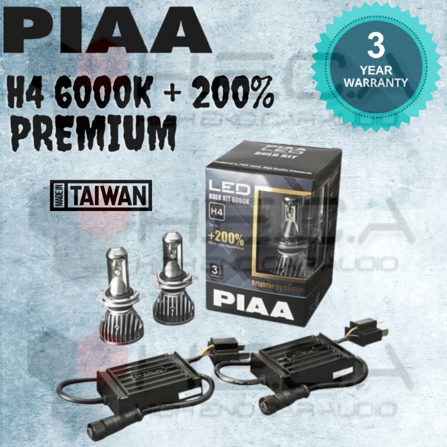 Jual LED PIAA BULB KIT H4 6000k +200% Lampu Head Lamp Mobil Bohlam Utama | Shopee Indonesia