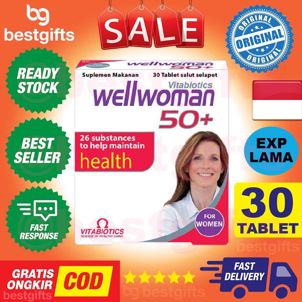 Jual VITABIOTICS WELLWOMAN 50 PLUS MULTIVITAMIN MULTI VITAMIN MINERAL LENGKAP WANITA 50 TAHUN 30 ...