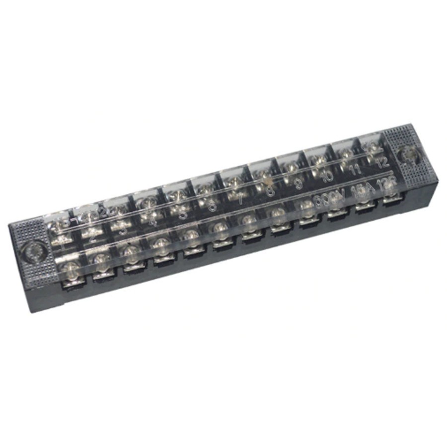 Jual Terminal Block TB1512 TB-1512 12Pole 12P 12 P 15A Blok Panel Mounted | Shopee Indonesia