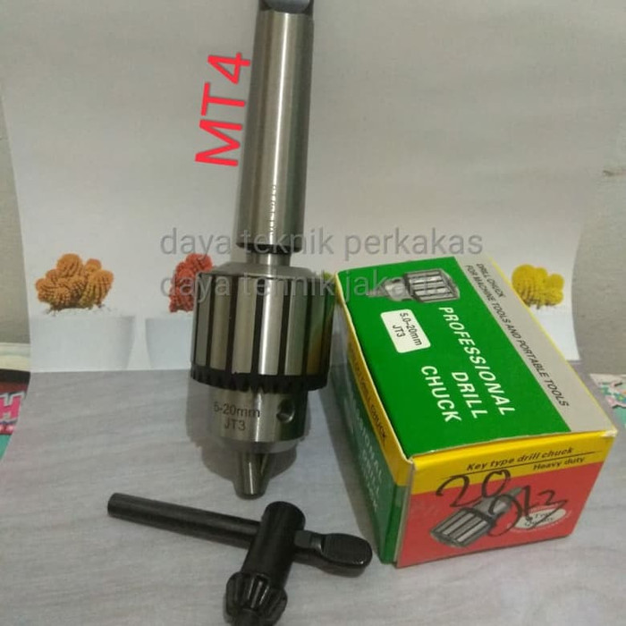 Jual KEPALA BOR 20MM + AREBORE JT3 MT4 - CHUCK DRILL 20MM JT 3 + AS MT4 ...