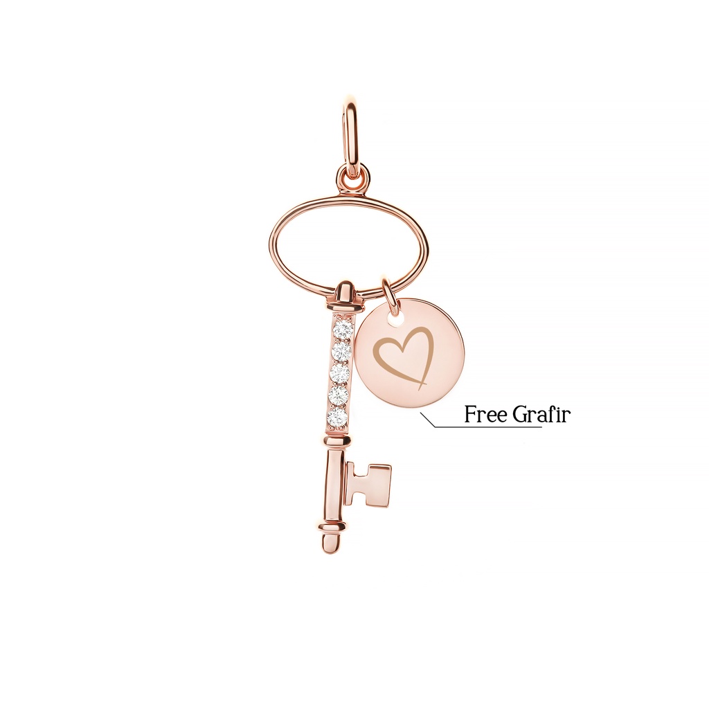 Jual Lino and sons - Liontin Berlian FVVS (Loyalty Key Diamond Pendant ...