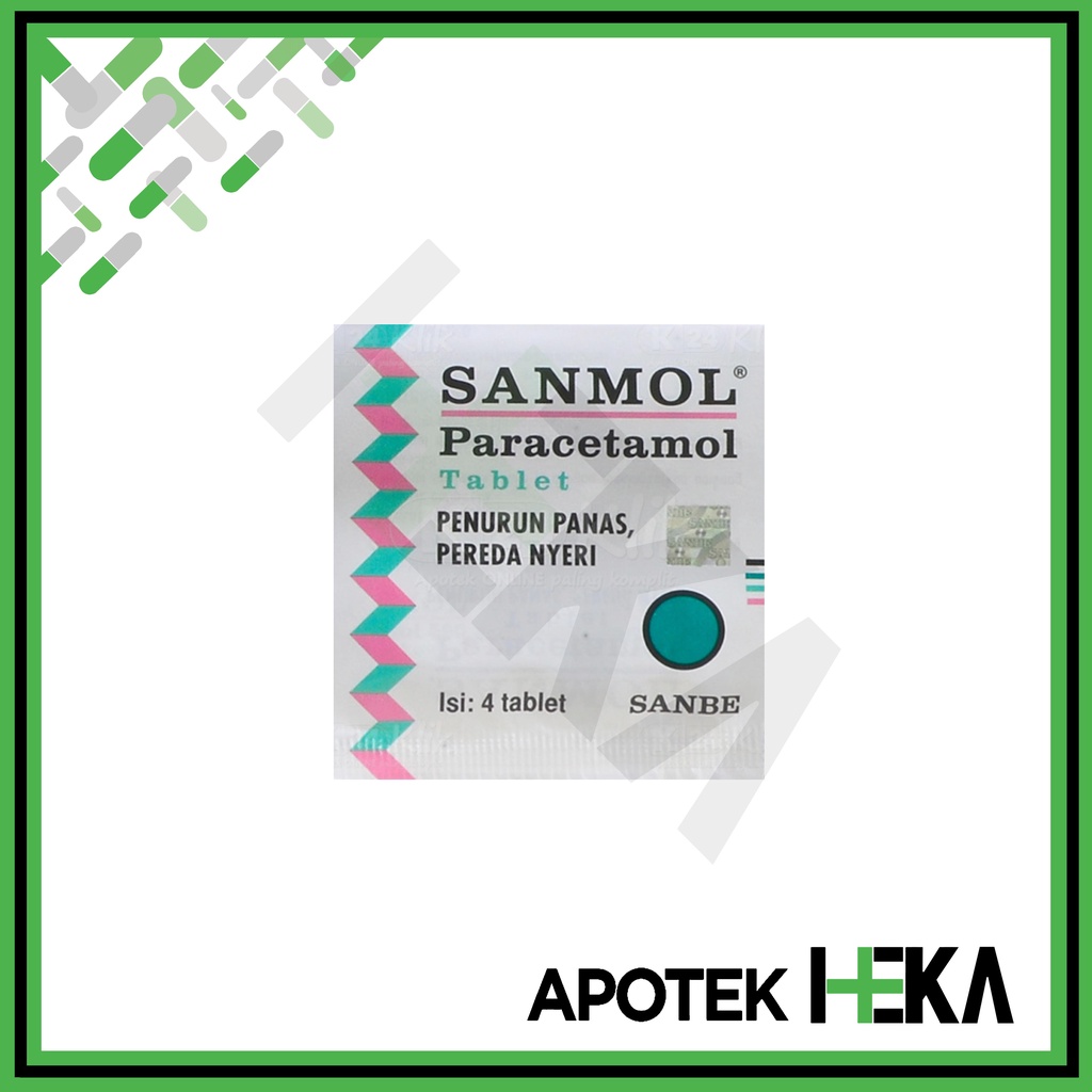 Jual Sanmol Tablet Paracetamol 500 mg Penurun Panas Strip isi 4 ...