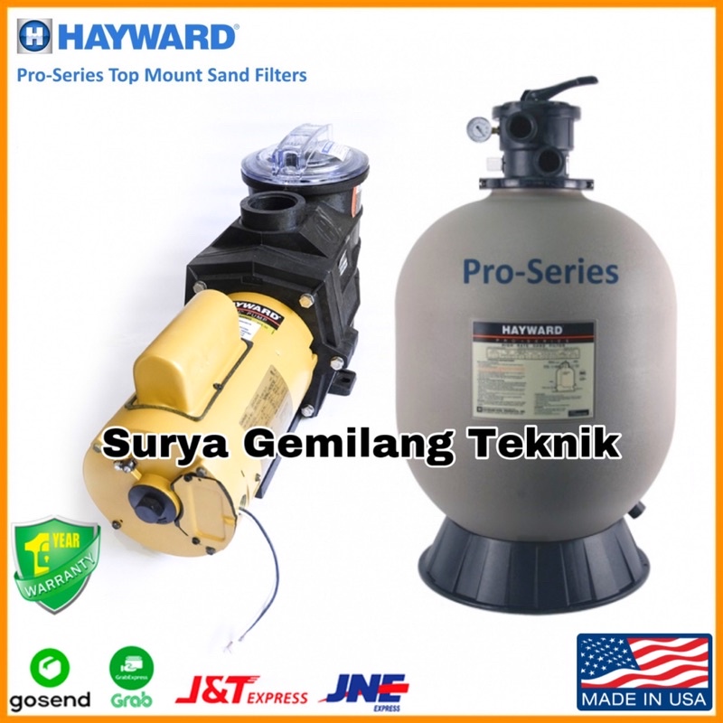 Jual Pompa Kolam Renang Hayward 3HP + Sand Filter Hayward S310t2 31 ...