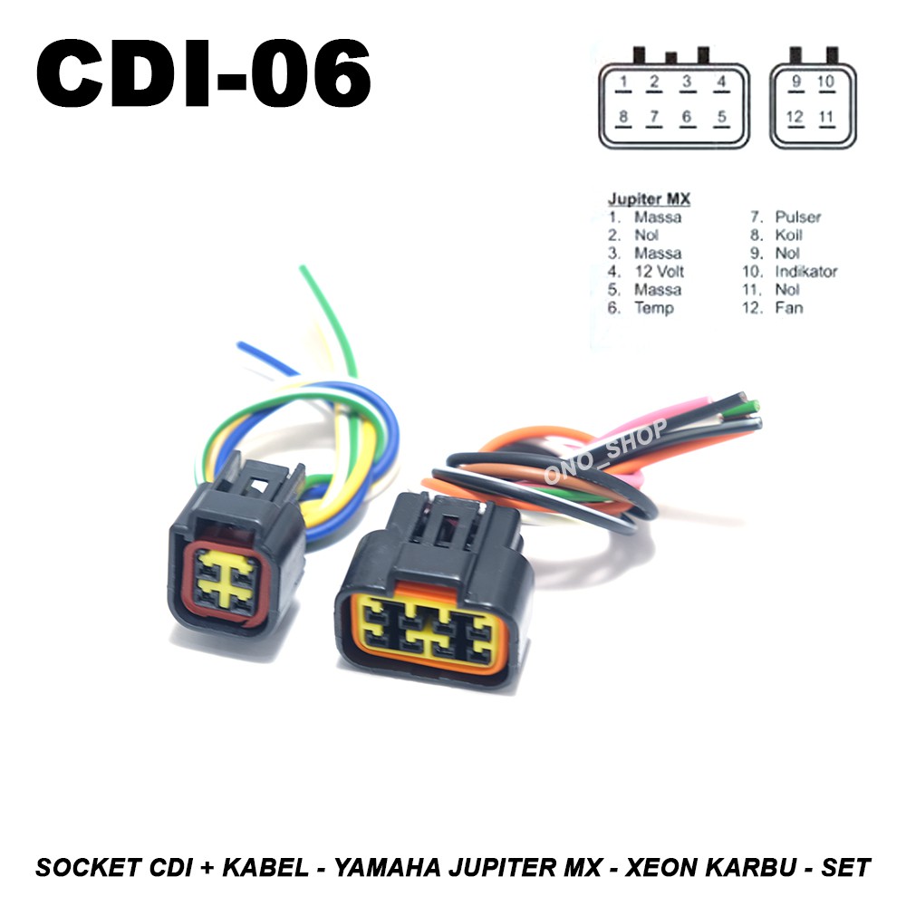 Jual Socket CDI + Kabel - Yamaha Jupiter MX - Xeon Karburator - Set ...