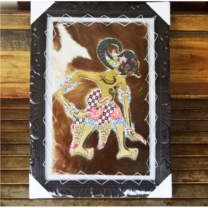 Jual Lukisan Wayang Pandawa Werkudara Bima, Ukuran Besar Kulit Kambing ...